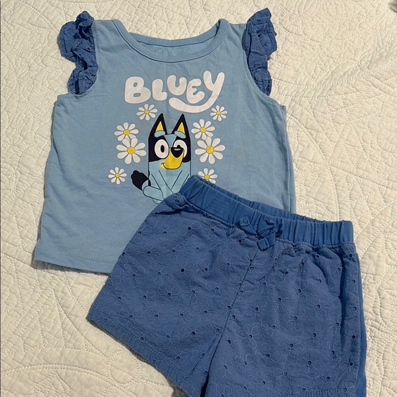Bluey | Matching Sets | Bluey Kids Blue Top And Shorts Set 2t | Poshmark